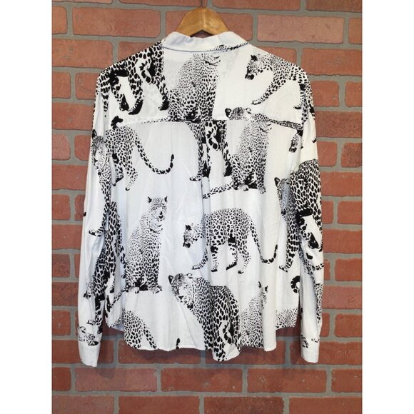 Jane and Delancey | Tops | Jane Delancey Womens White Black Leopard ...